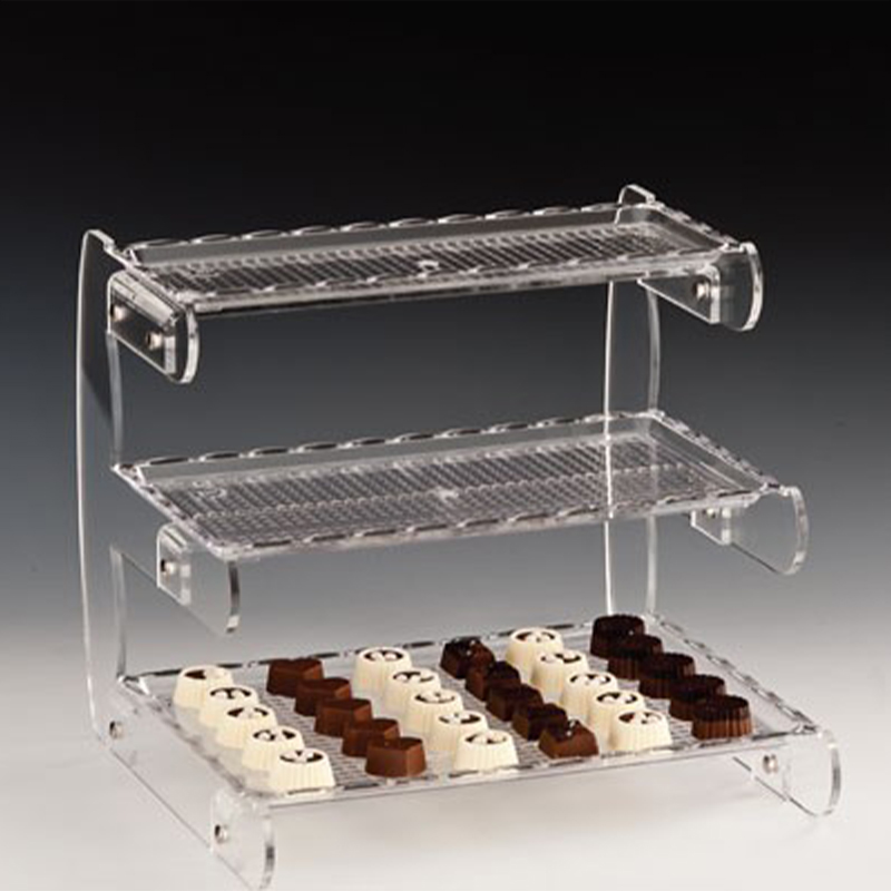 Zicco Acrylic Display Stand, 3 Tier, with Polycarbonate Tray, 32x30x29 ...