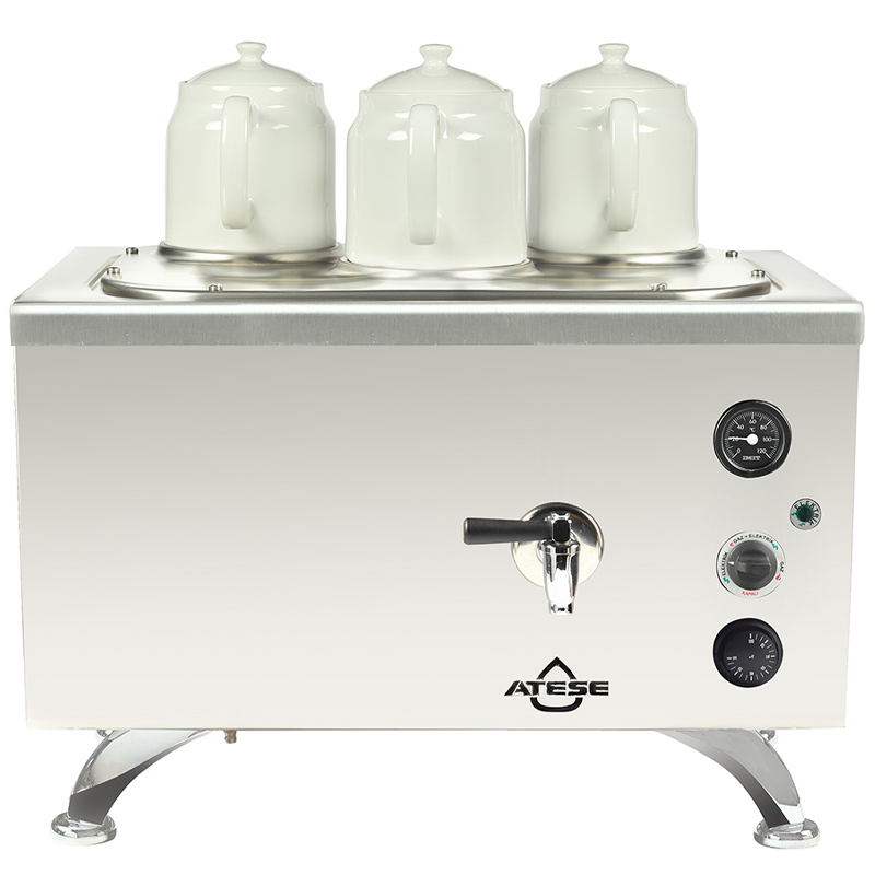 Ateşe Efes Analog Tea Boiler, Electric, Inox, 3 Teapots Price