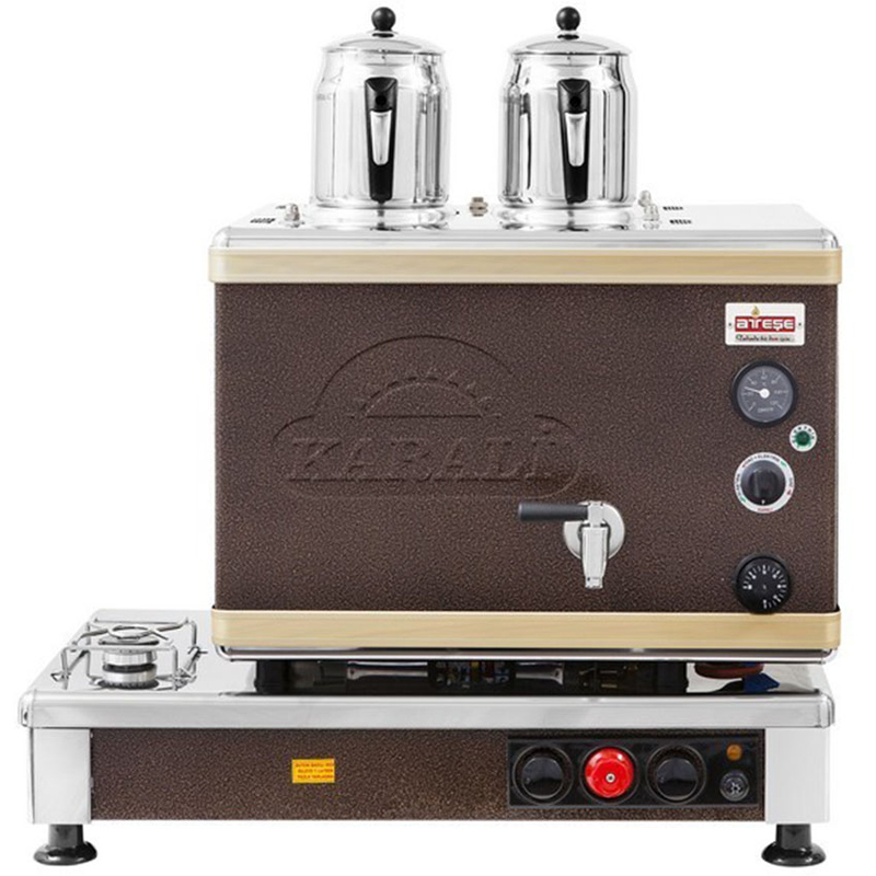 Ateşe Silver Analog Tea Boiler, Static Painted, Gas Electric, 2 Kettles ...