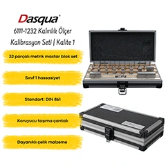 Dasqua 6111-1232 Kalınlık Ölçer Kalibrasyon Seti, Kalite 1 Fiyatı