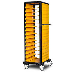 Gastrolley Single Tray Transport Trolley, 15 Shelves, 2 Sides Closed Price