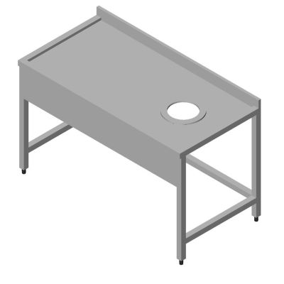 Dish Scraping Table with Drainboard 140x70 cm Price