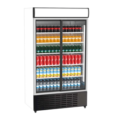 Senox Double Door Upright Bottle Cooler, Canopy Sliding Door, White ...