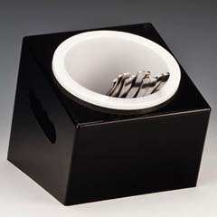 Zicco Polycarbonate Spoon Fork Stand, Single, 16.5x18x15 cm, Black Price
