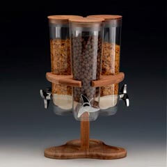 Zicco Wooden Stand Corn Flakes Device, Set of 3, Rotating, 26x26x43 cm ...